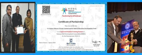 Nsdc Certificate Of Partnership Iiva Nsdc National Skill Development Corporation Approved