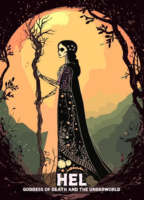 Hel Norse Goddess Poster Nordic Mythology Art Brighton Posters