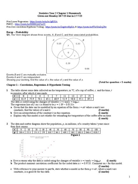 Chapter 1 Hw Download Free Pdf Regression Analysis Multivariate