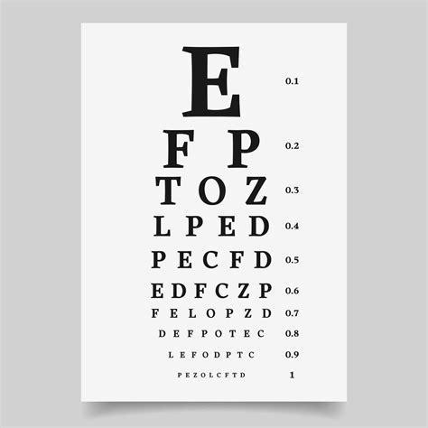 Snellen Chart Visual Acuity Test Ophthalmology Healthcare And Medicine Illustration Banner