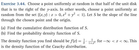 Solved Exercise 344 Choose A Point Uniformly At Random In