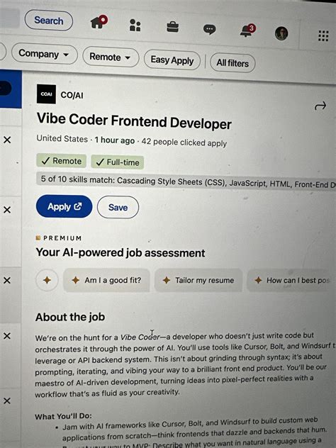 The Vibe Coder When Ai Ate Your Job Description ·