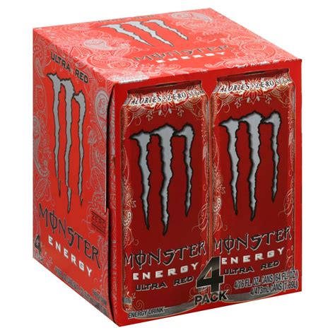 Monster Ultra Red Energy Drink 16 Oz Cans Shop Sports And Energy Drinks