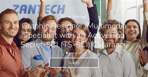 Graphic Designer Multimedia Specialist With An Active Top Secret Sci Ts Sci Clearance At Zantech