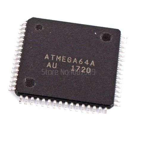 industrialfield 5pcs atmega64a au qfp atmel atmega64a tqfp64 8 bit microcontroller with 64k