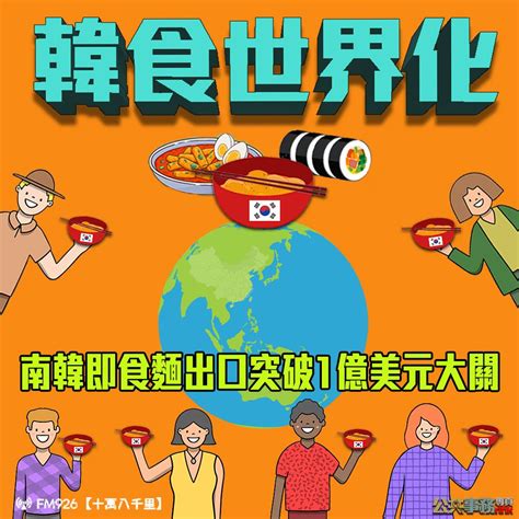 公共事務專頁 【十萬八千里】南韓去年即食麵出口創新高