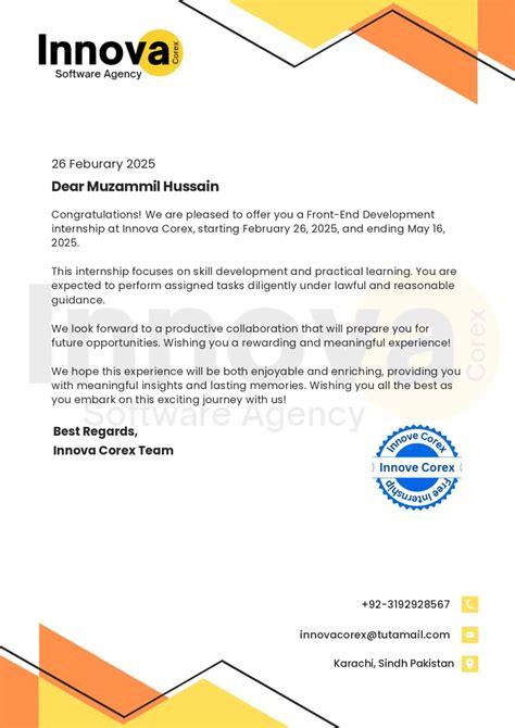 Webdeveloper Frontenddevelopment Internship Innovacorex Muhammad Muzammil