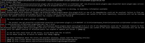 Plugin Atlassian Maven Plugins Maven Jira Plugin Or One Of Its Dependencies Could Not