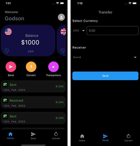 Uses Transactions In Firebase To Send And Receive Virtual Money Across Accounts