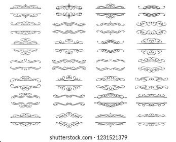Text Divider Thin Line Icons Set Stock Vector Royalty Free 1221421357 Shutterstock