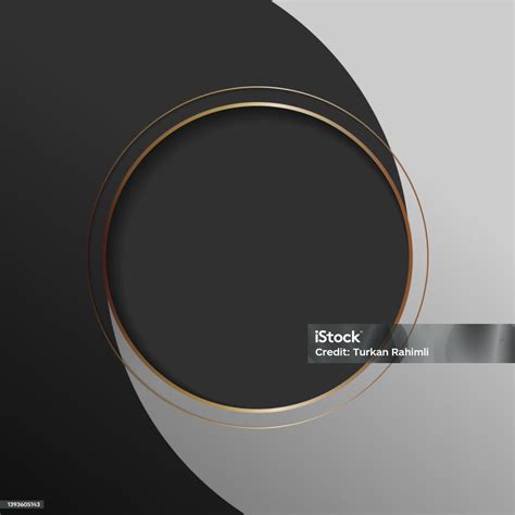 벡터 골드 그라디언트 라운드 프레임 검은 색과 회색 배경에 고립 됨 0명에 대한 스톡 벡터 아트 및 기타 이미지 0명 3차원 형태 건설 프레임 Istock