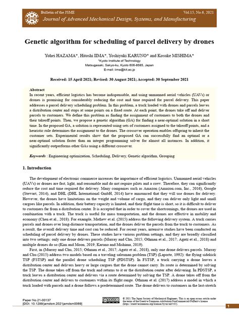 genetic algorithm for scheduling of parcel deliver pdf genetic