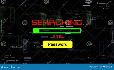 Searching For Password Online Progress Bar Stock Illustration Illustration Of Code Concept