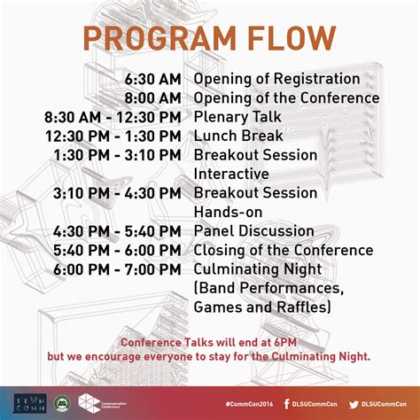 Heres The Program Flow For 4th Communication Conference Facebook