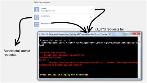Youtube Api Nolinkedyoutubeaccount Error Returned From Api After