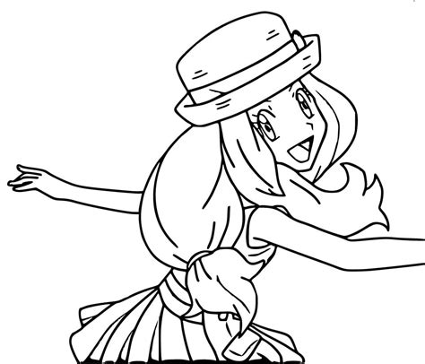 Lovely Serena From Pokemon Coloring Page Download Print Or Color Online For Free