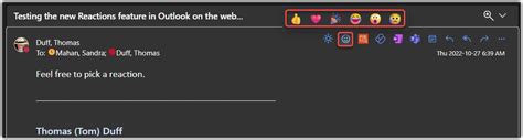 Email Reactions In Outlook On The Web One Minute Office Magic