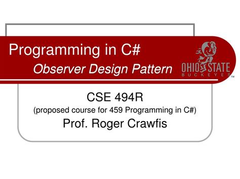 PPT Programming In C Observer Design Pattern PowerPoint Presentation ID