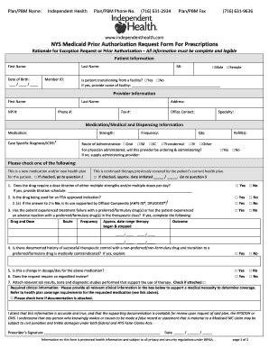 Formulary Exception Request Form Independent Health Fill Out And Sign Printable PDF Template