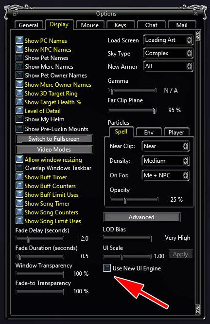 Recommending To Toggle Off The New Ui Engine For Live Servers Sha`kahr