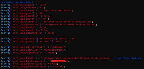 ldap authorization fail with webui works in auth test php help