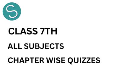 Online Quiz For Class 7th All Subjects
