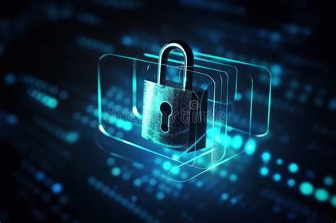 Cyber Security And Data Protection Concept Generative Ai Stock Illustration Illustration Of