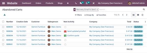 Orders Management In Odoo Website Odoo V Enterprise