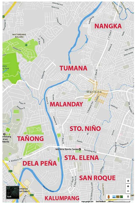 Map Of Barangays Near Marikina River