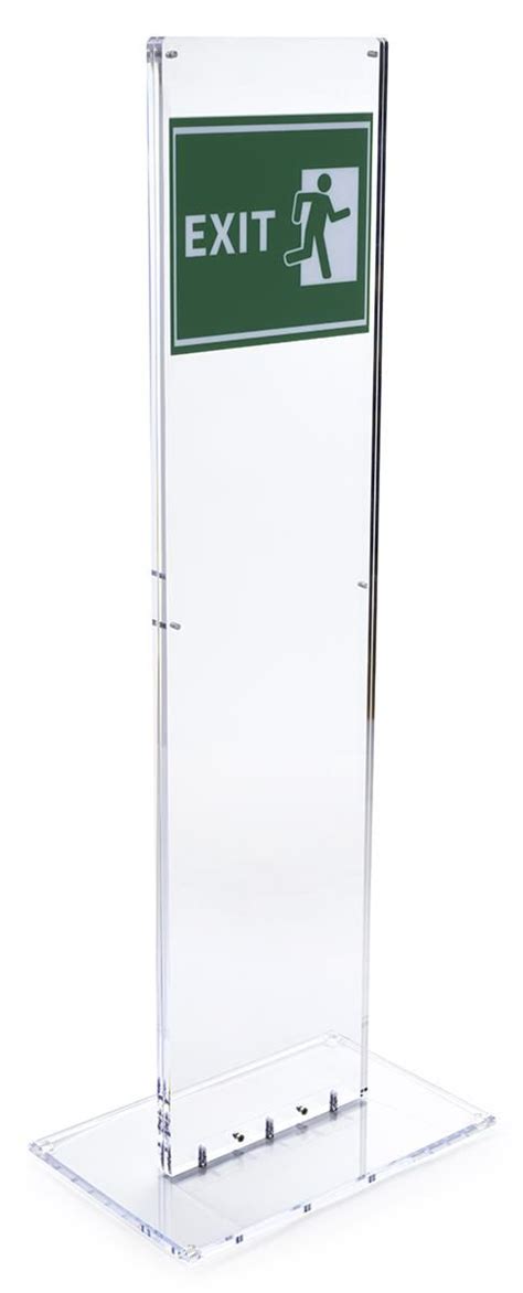 Workshop Series 10 5 X 9 Acrylic Sign Stand W 3 Pack Exit Inserts 2 Sided Clear Acrylic