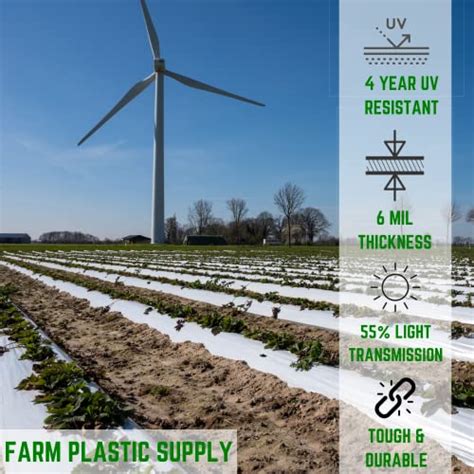 Farm Plastic Supply White Greenhouse Plastic Sheeting 6 Mil 25
