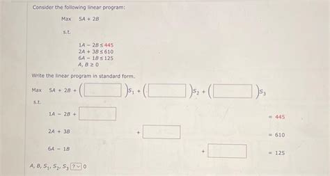 Solved Consider The Following Linear Program Max St