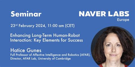 Upcoming Naver Labs Europe Open Seminar Online This Friday 23rd February At 11 00am
