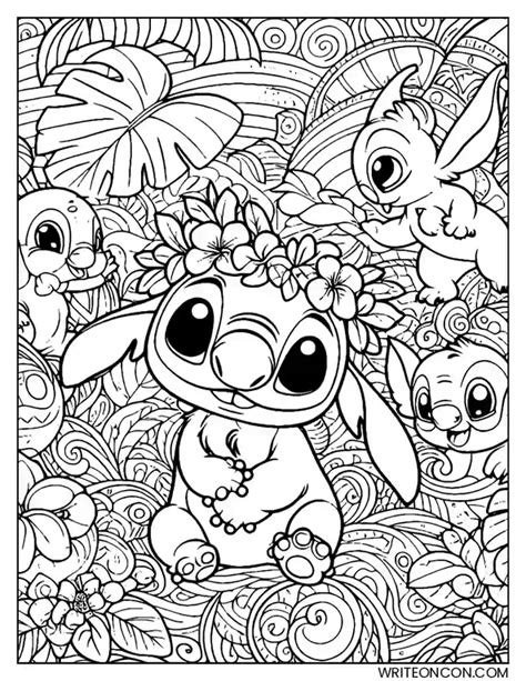 32 Безплатни за Печат Стич Картинки за Оцветяване Листове Рисунки и Страници за Възрастни и