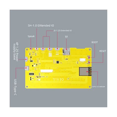 Esp32 S3 7 Inch 800x480 Tn Rgb Lcd Tft Hmi 8m Psram 16m Flash Smart