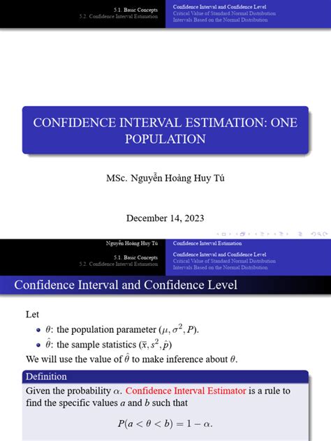 Chapter 5 Confidence Interval Estimation One Population Pdf Confidence Interval Normal