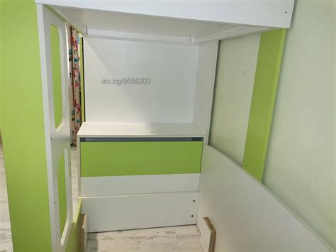 Двуетажно легло с гардероб Детско легло детско креватче Мебели за детска стая Сливен