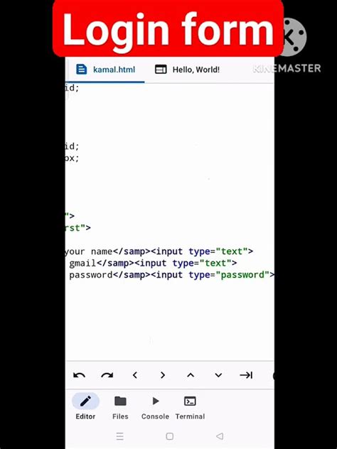 😱 Html Css Login Form😱 Htmlcss Coding Programming Shorts Viral