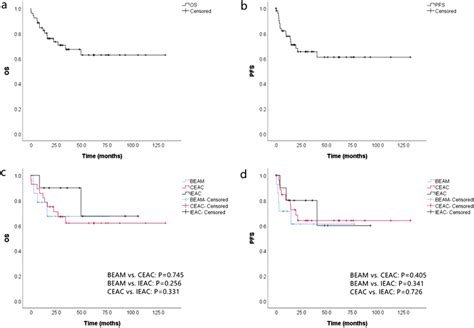 Kaplan Meier Curves Of Survival The Os A And Pfs B Curves Of 52 Download Scientific