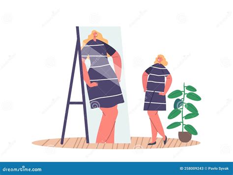 High Self Esteem Inadequate Perception Landing Page Template Confident Woman Character With