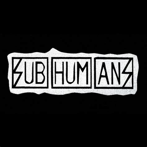 Subhumans Band Logo Patch On White Field