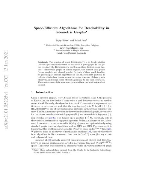 Space Efficient Algorithms For Reachability In Geometric Graphs Deepai