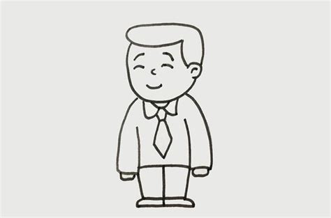 又高又帅的爸爸身穿西装简笔画 简笔画图片大全 蒲城教育文学网