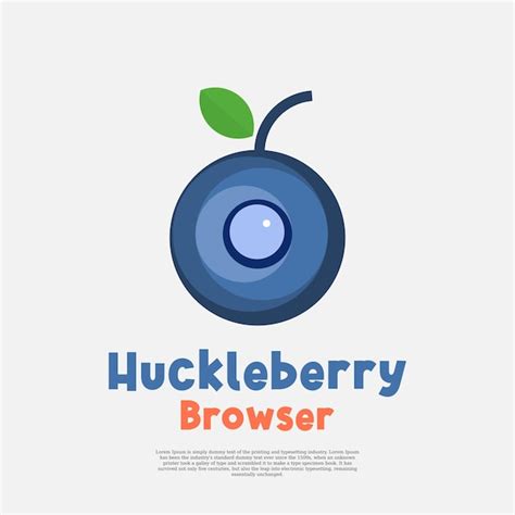 Premium Vector Huckleberry Browser Logo Design Template
