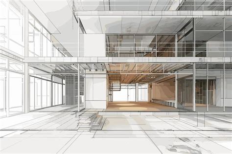 Premium Vector House Building Sketch 3d Illustration