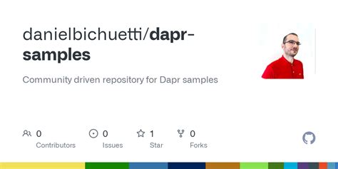 github danielbichuetti dapr samples community driven repository for dapr samples