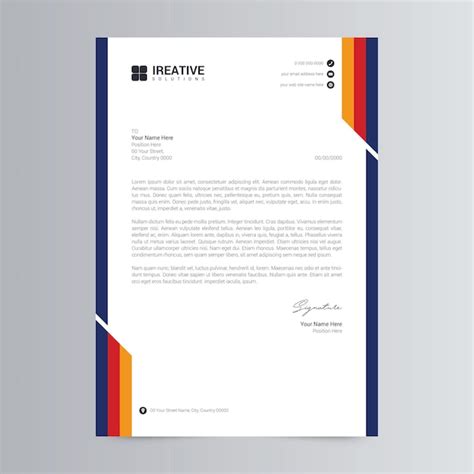 편지지 템플릿 기업 프리미엄 벡터