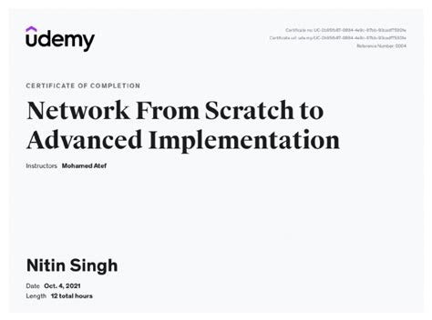 Network Certificate Pdf