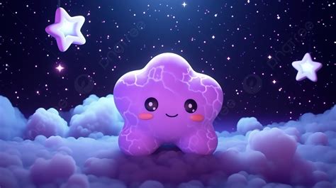 밤하늘에 사랑스러운 보라색 구름과 반짝이는 별의 3d 렌더링된 그림 하늘 패턴 추상 구름 3d 하늘 배경 일러스트 및 사진 무료 다운로드 Pngtree