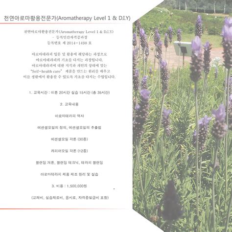 천연아로마활용전문가 Aromatherapy Level1 Diy 한국아로마테라피인증학회 네이버 블로그